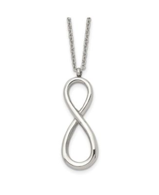 Chisel Polished Infinity Symbol on a 18 inch Cable Chain Necklace - Macy's