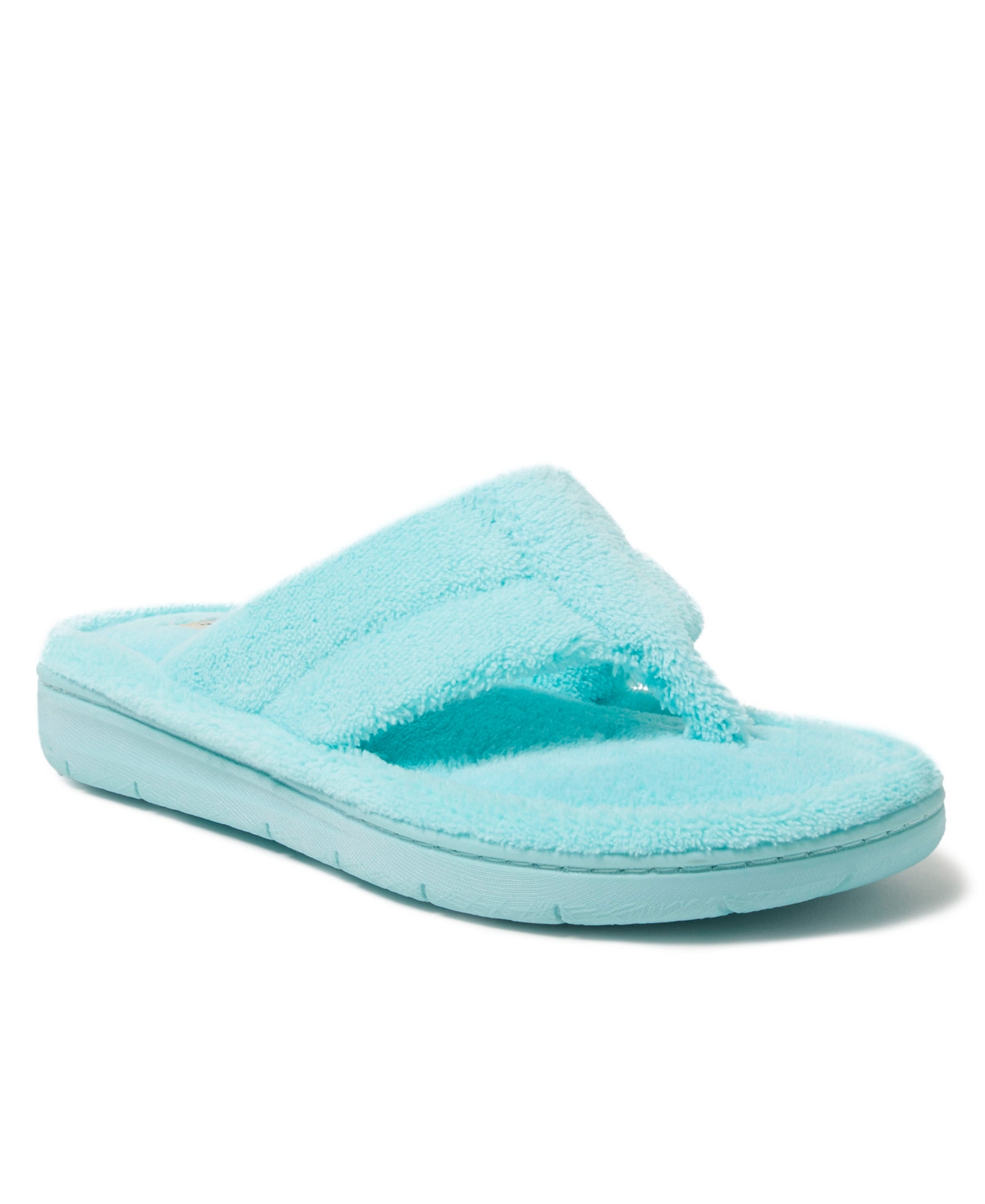 Click here for Dearfoams Womens Wrenley Terry Thong Slippers - Ar... prices