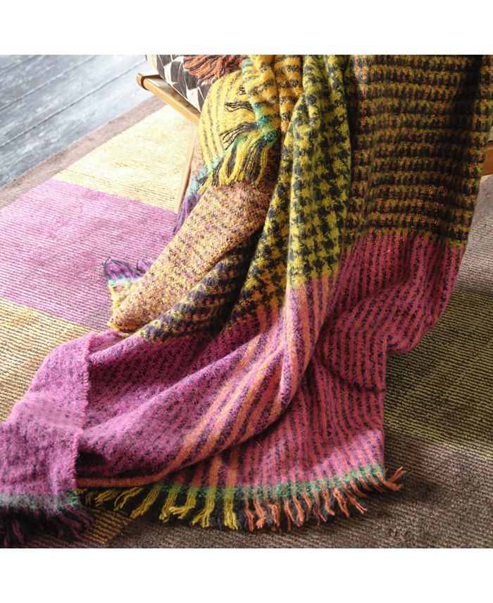 Designers Guild Katan Fuchsia Mohair Throw blanket - Macy's