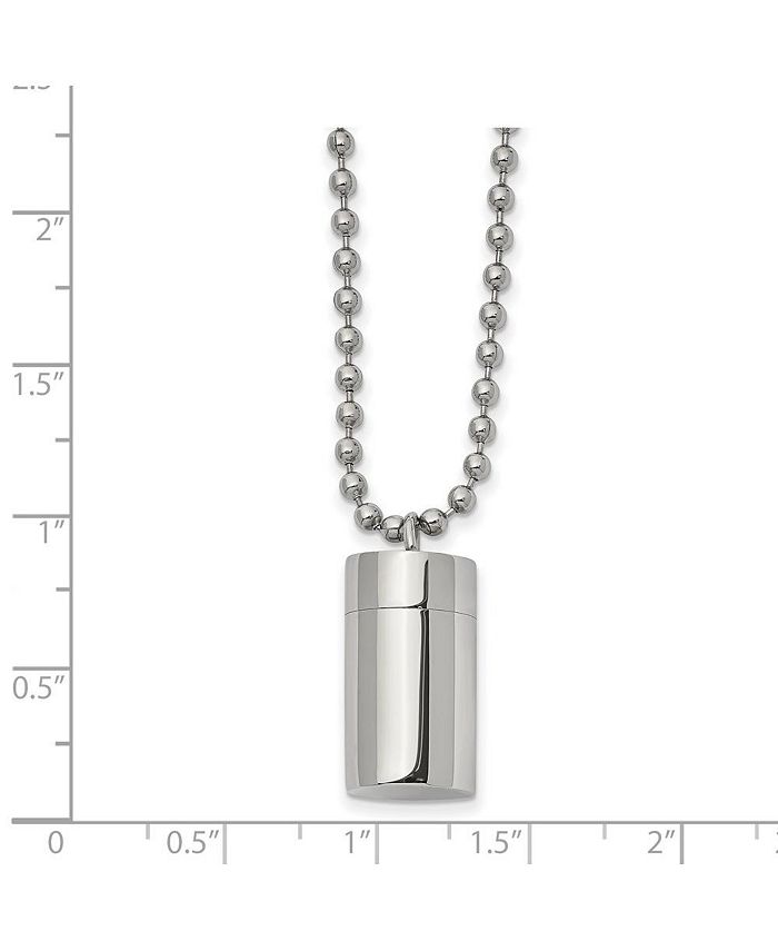 Chisel Polished Capsule that Opens on a Ball Chain Necklace - Macy's