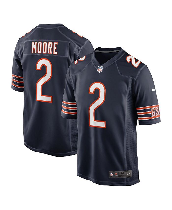 Nike Men's D.J. Moore Navy Chicago Bears Team Color Game Jersey - Macy's