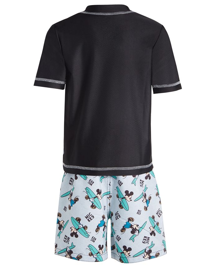Mickey Mouse Toddler Boys Rash Guard and Swim Trunks, 2 Piece Set - Macy's
