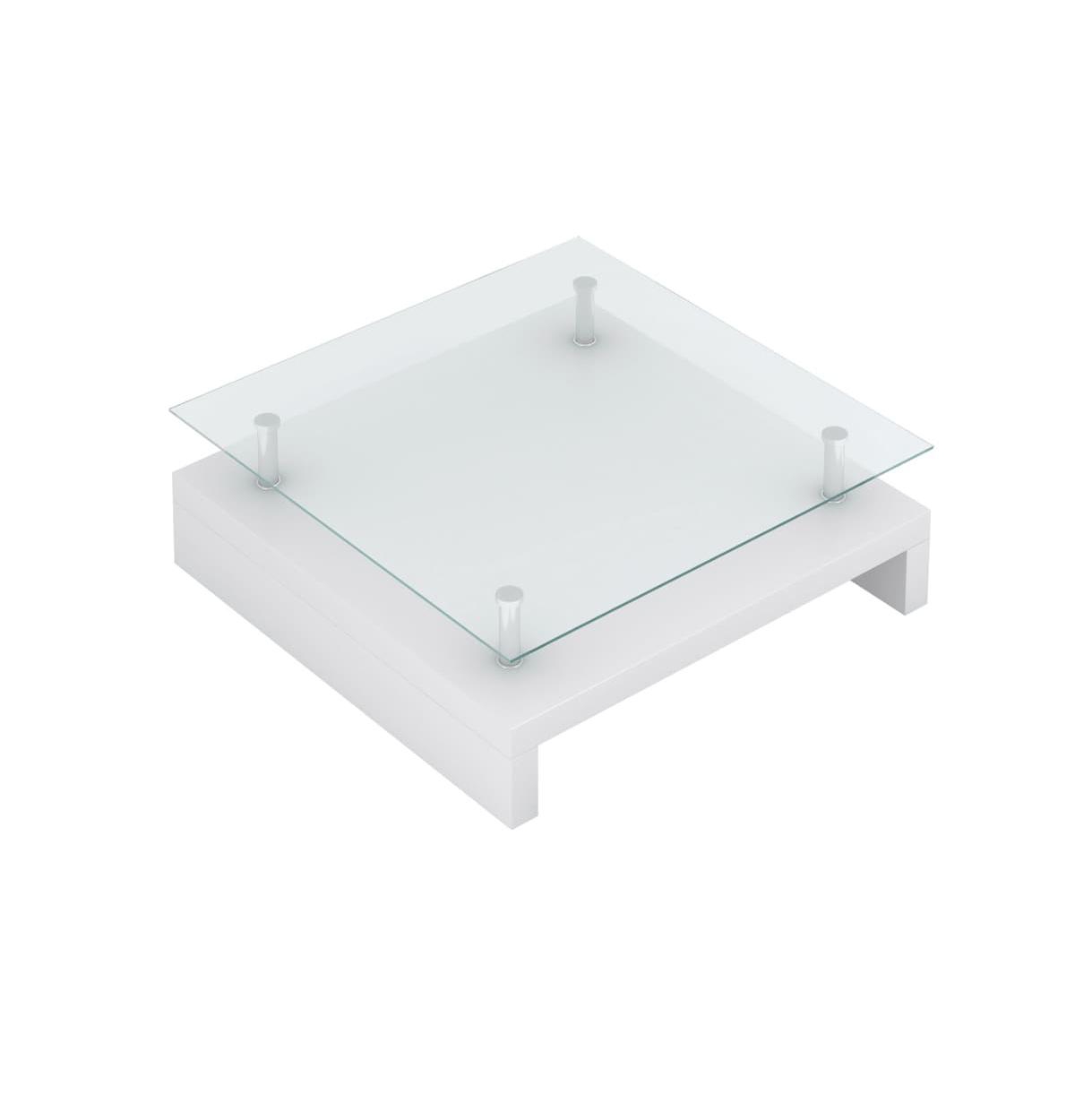 Click here for Coffee Table with Glass Top White - White prices