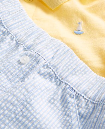 First Impressions Baby Boys Collared Shirt and Seersucker Shorts, 2 Piece Set, Created for Macy ...