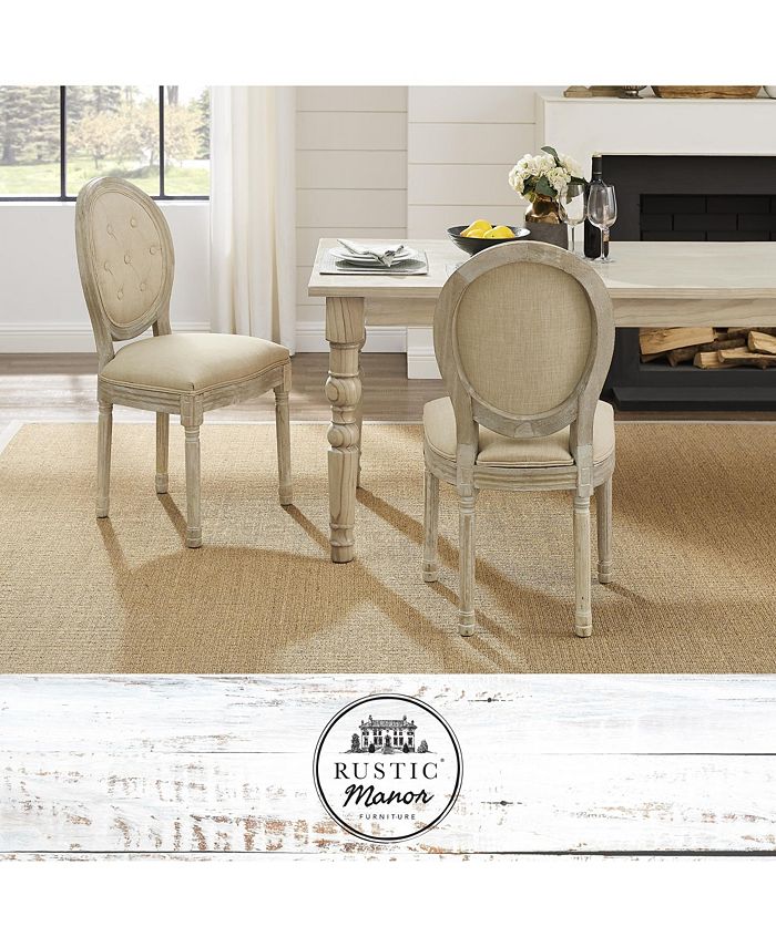 Rustic Manor Edna Linen Dining Chair - Macy's