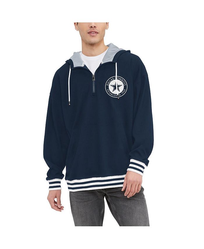 Tommy Hilfiger Men's Navy Dallas Cowboys Aaron Quarter-Zip Hoodie - Macy's