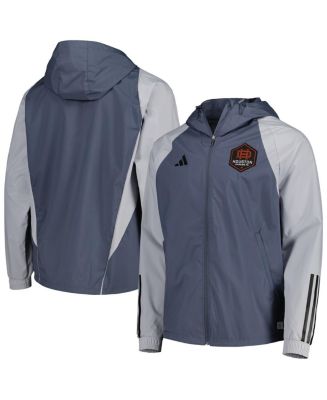 Men's adidas Charcoal Houston Dynamo FC All-Weather Raglan Hoodie Full ...