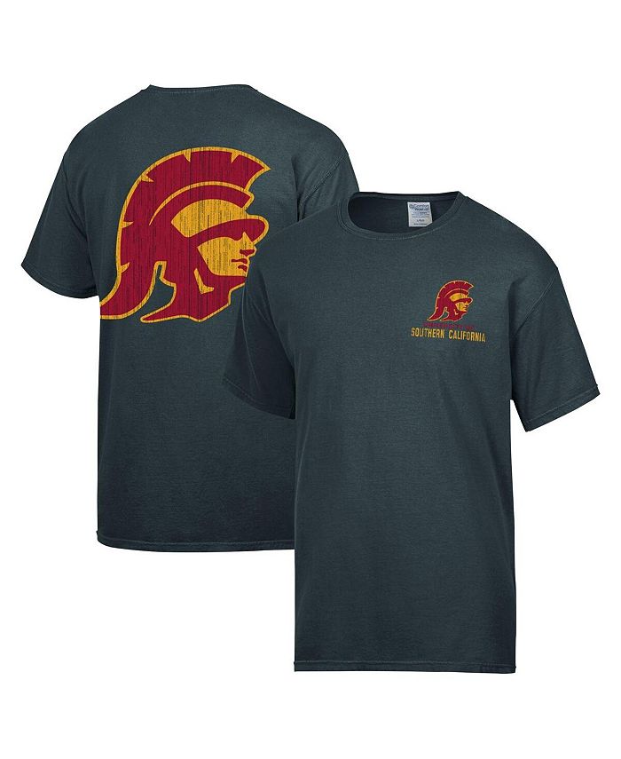 Comfortwash Men's Charcoal Distressed USC Trojans Vintage-Like Logo T ...