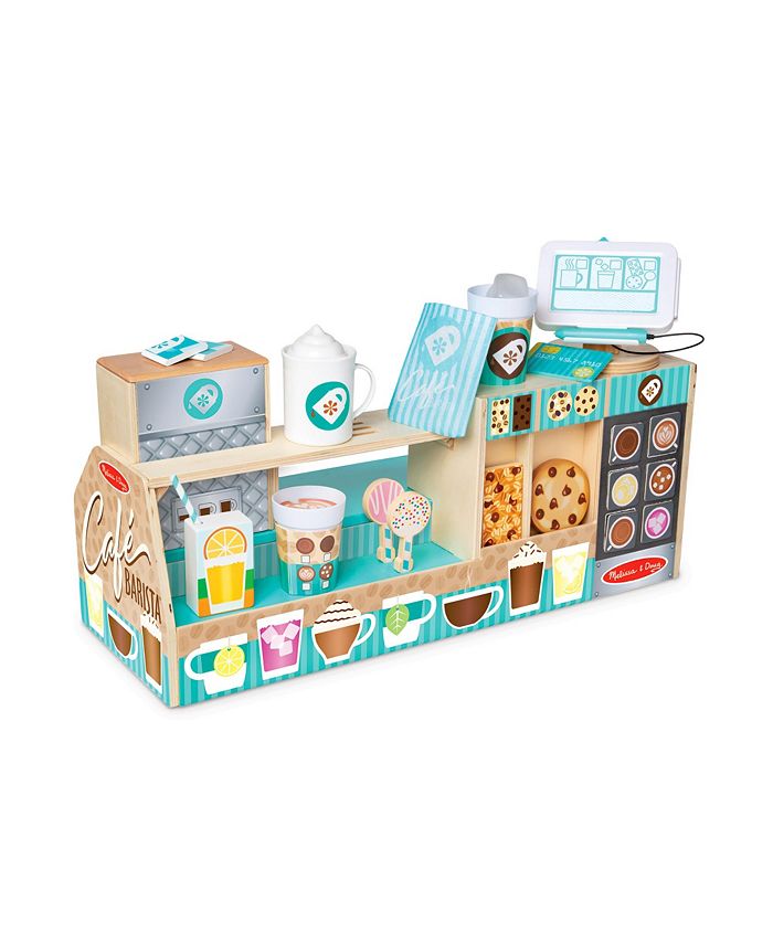 Melissa and Doug Wooden Cafe Barista Coffee Shop 35 Piece Set - Macy's