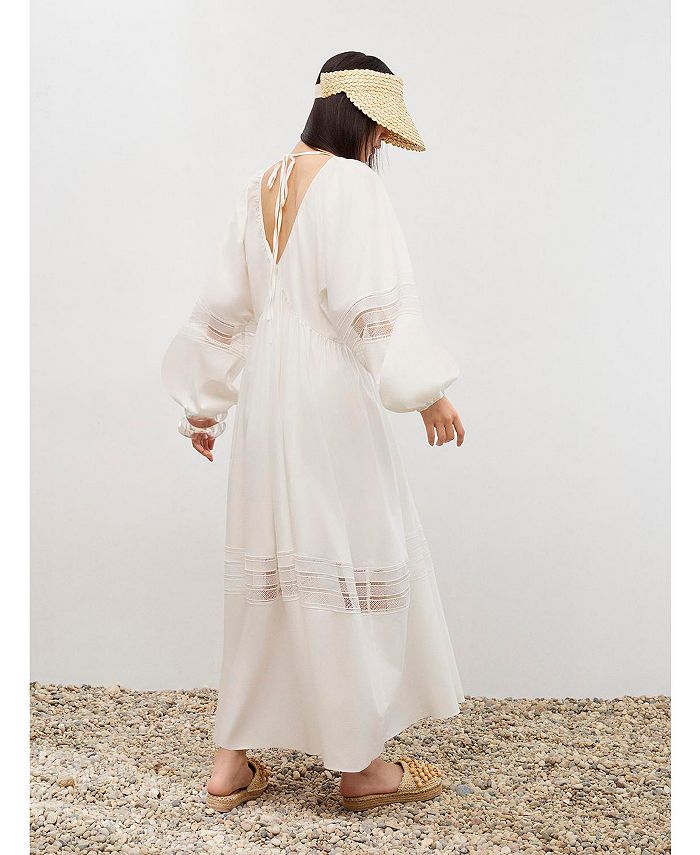 NOCTURNE Women's Draped Long Dress - Macy's