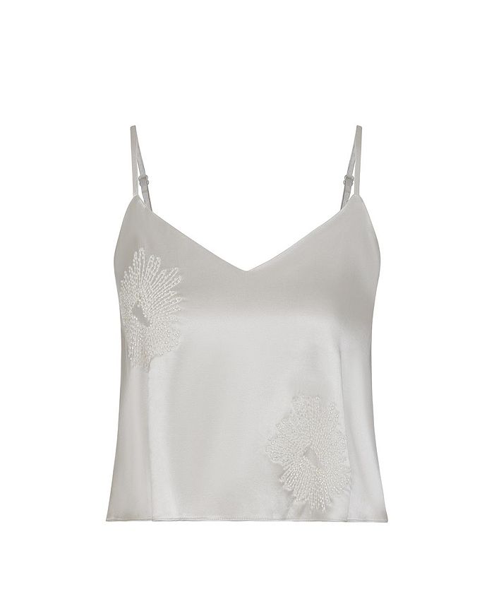 NOCTURNE Women's Embroidered Crop Top - Macy's NOCTURNE Women's Embroidered Crop Top - Macy's