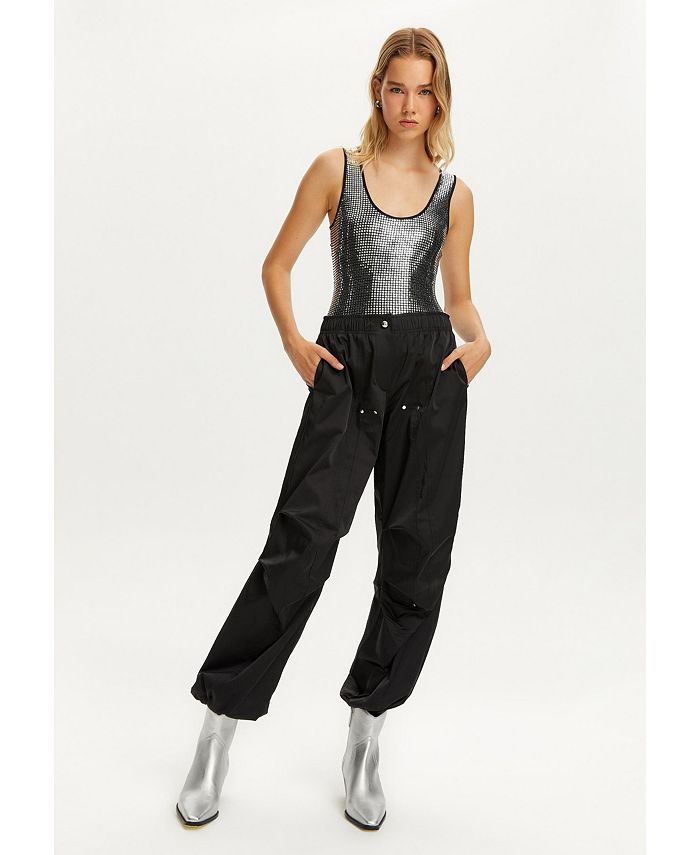 NOCTURNE Women's Metallic Jersey Bodysuit - Macy's