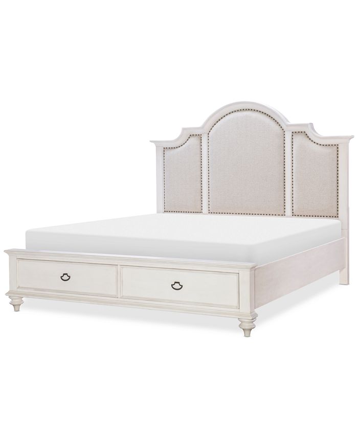 Furniture Mandeville Upholstered Queen Storage Bed - Macy's