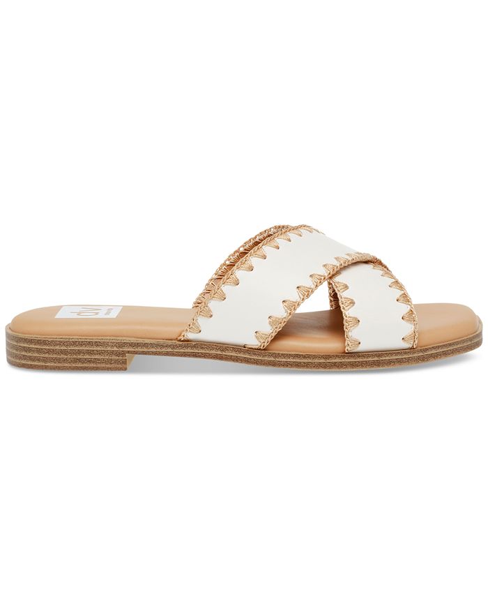 DV Dolce Vita Women's Miguel Crisscross Flat Slide Sandals - Macy's