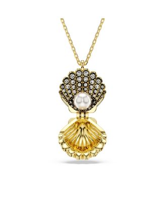 Swarovski Crystal Swarovski Imitation Pearl, Shell, White, Gold-Tone ...
