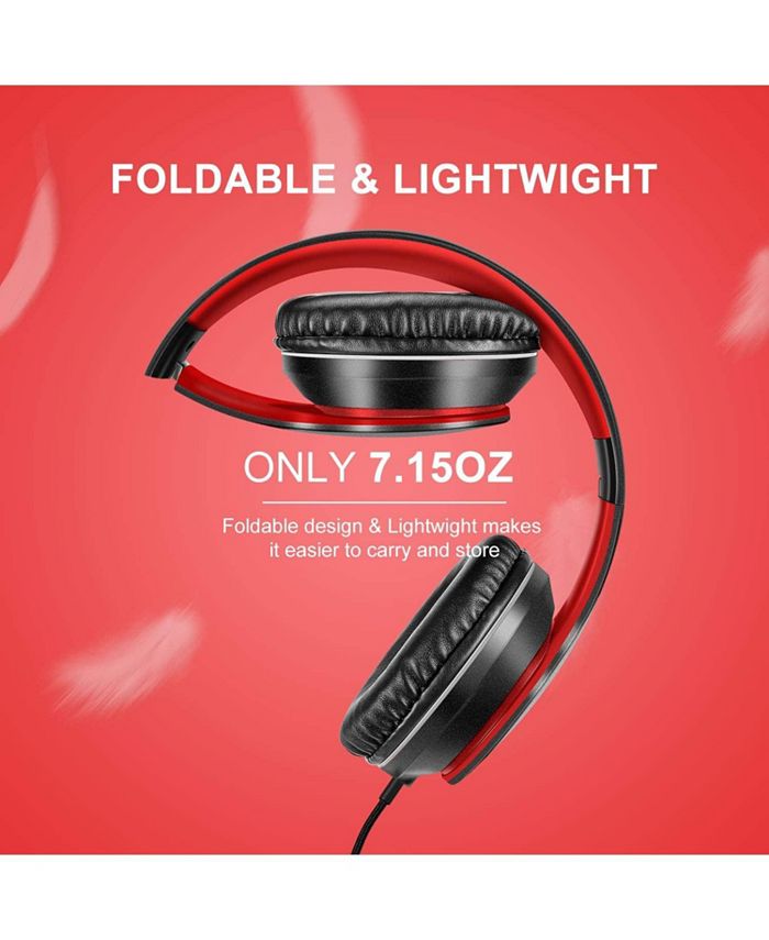 BOLT AXTION X6 Over-Ear Wired Headphones with Microphone Lightweight ...