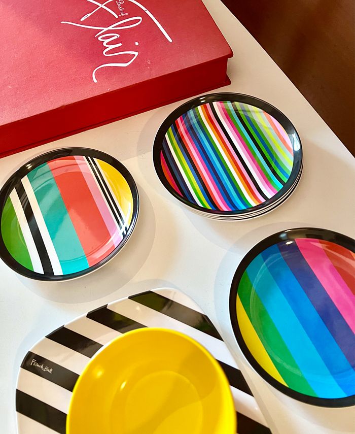 French Bull Assorted Melamine Appetizer Plates, Set of 6 - Macy's