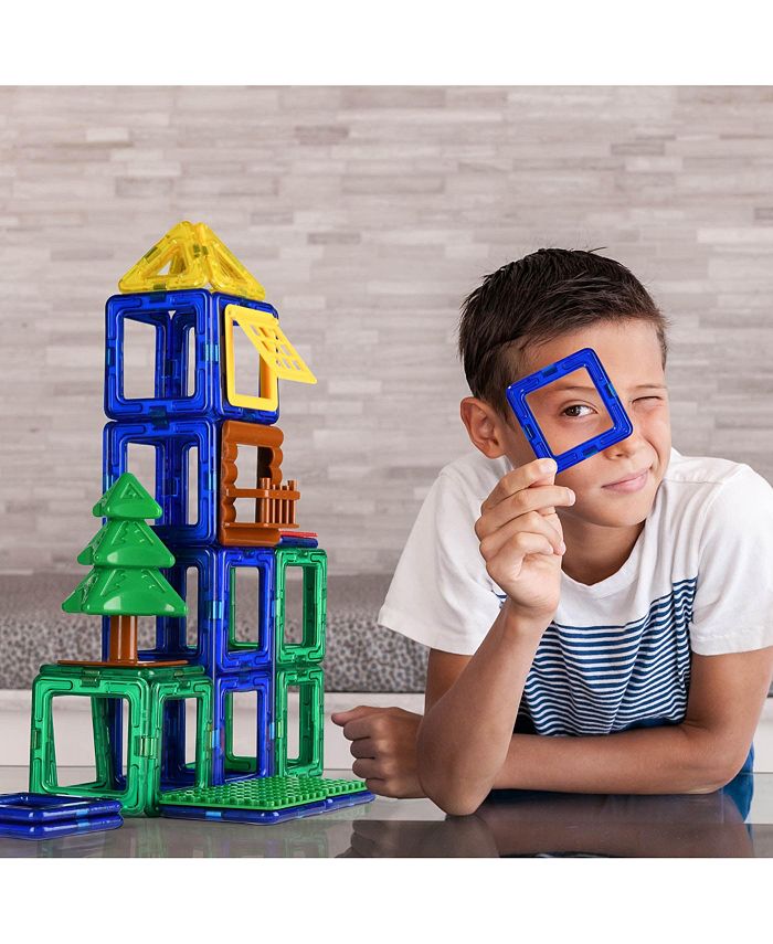 Play Brainy Magnetic Building Tiles Set (41 Pc) - Macy's