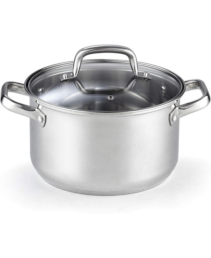 Cook N Home Stock Pot with Lid, Basics Stainless Steel Casserole ...