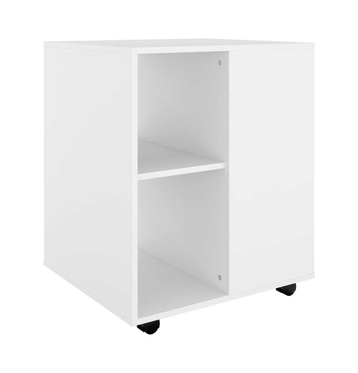 Click here for Rolling Cabinet White 23.6x20.9x28.3 Engineered Wo... prices