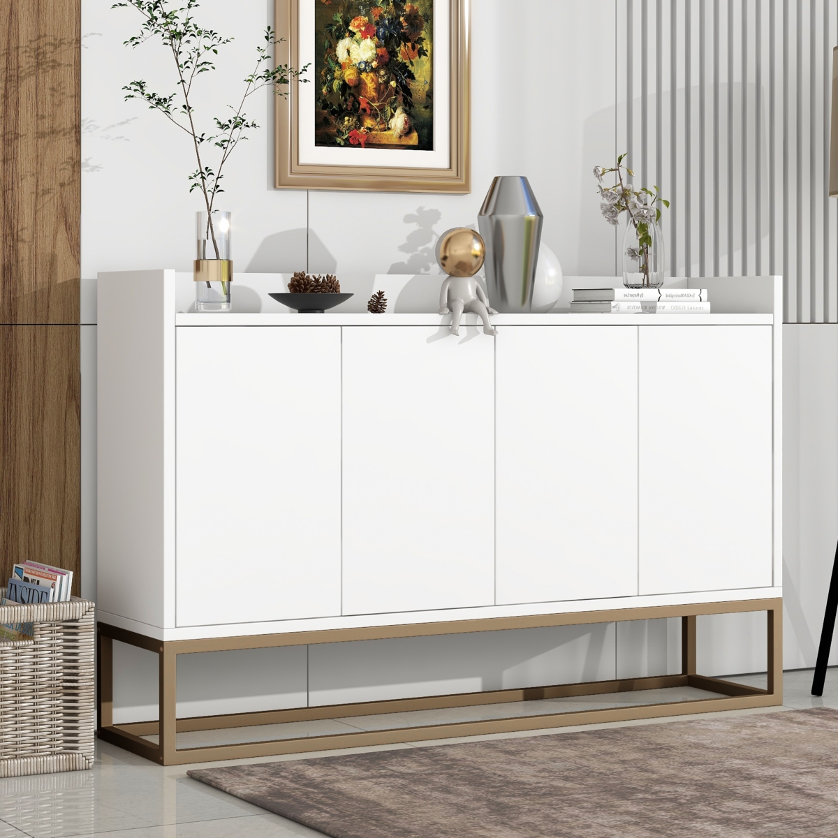 Click here for Modern Sideboard Elegant Buffet Cabinet With Large... prices