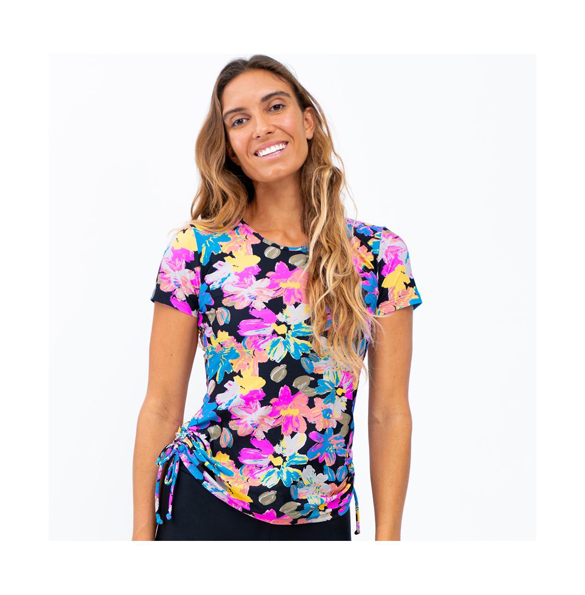 Click here for Calypsa Womens Adele Swim Top - Graffiti garden prices