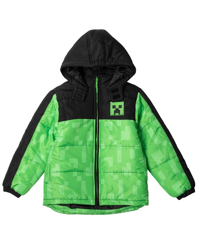 Minecraft Zombie Zip Up Puffer Jacket and Snow Bib Ski Pants Toddler ...
