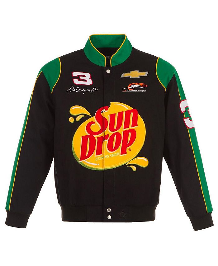 JH Design Men's Black, Green Dale Earnhardt Jr. Sun Drop Twill Driver ...
