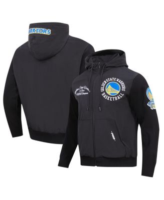 Mens Pro Standard Black Golden State Warriors Hybrid Full Zip Hoodie