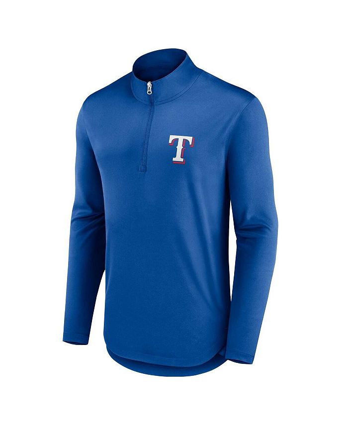 Fanatics Men's Royal Texas Rangers Quarterback Quarter-Zip Top - Macy's