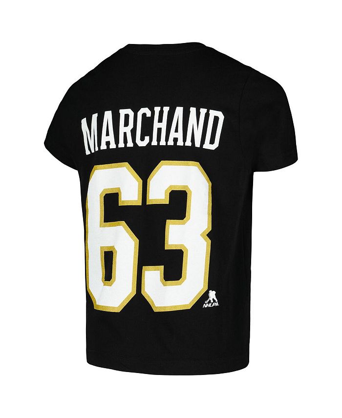 Outerstuff Big Boys Brad Marchand Black Boston Bruins Name and Number T ...