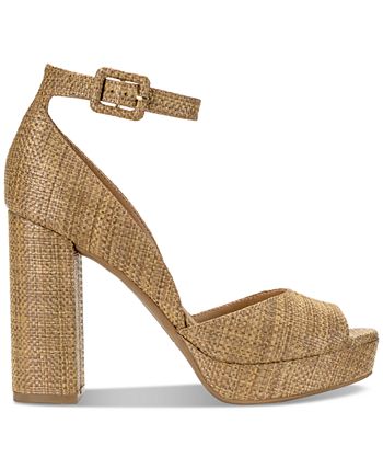 Sun + Stone Women's Reemaa Peep Toe Block Heel Platform Sandals ...