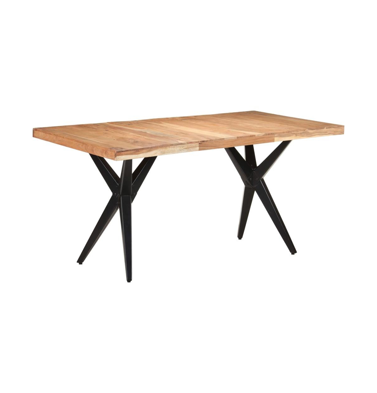 Click here for Dining Table 63x31.5x29.9 Solid Acacia Wood - Blac... prices