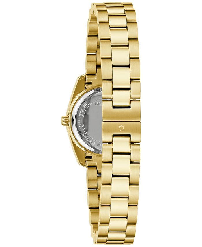 Bulova Women's Classic Crystal Gold-Tone Stainless Steel Bracelet Watch ...