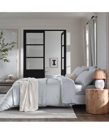 Nate Home by Nate Berkus Solid Cotton Textured Quilt Set - King, Light ...