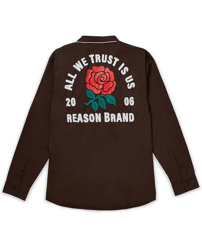 Reason Men's All We Trust Long Sleeve Woven Shirt - Macy's