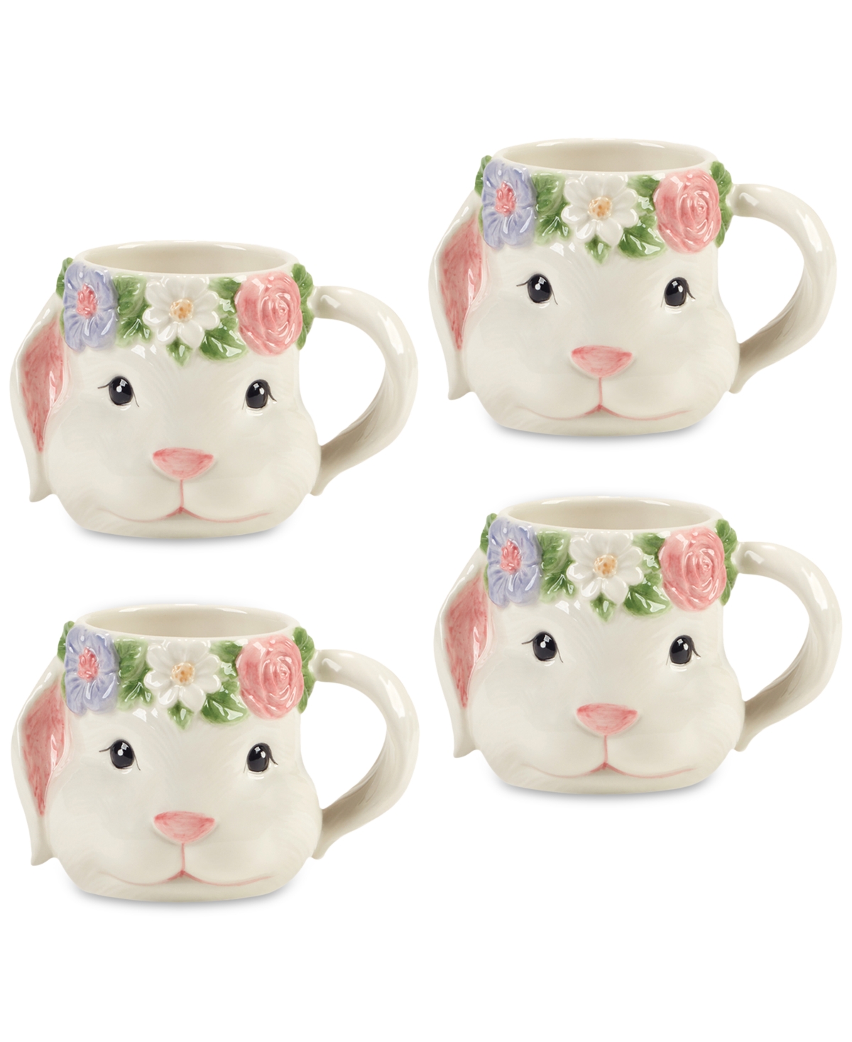 Click here for Certified International Easter 3-d Bunny Mugs  Set... prices