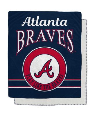 Atlanta Braves 50" x 60" Retro Emblem Flannel Fleece Sherpa Blanket ...