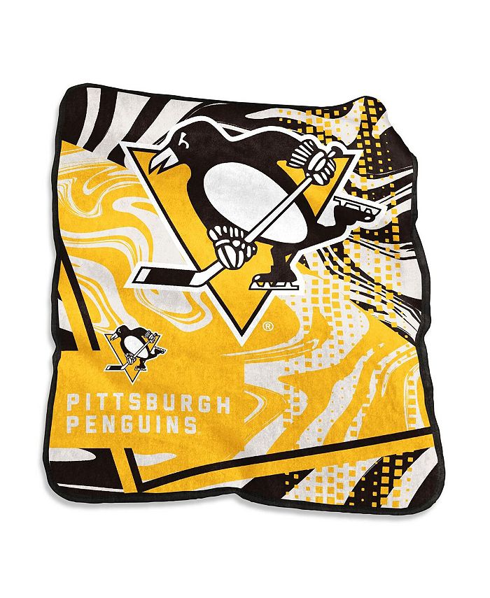 Logo Brands Pittsburgh Penguins 50" x 60" Swirl Raschel Throw Blanket ...