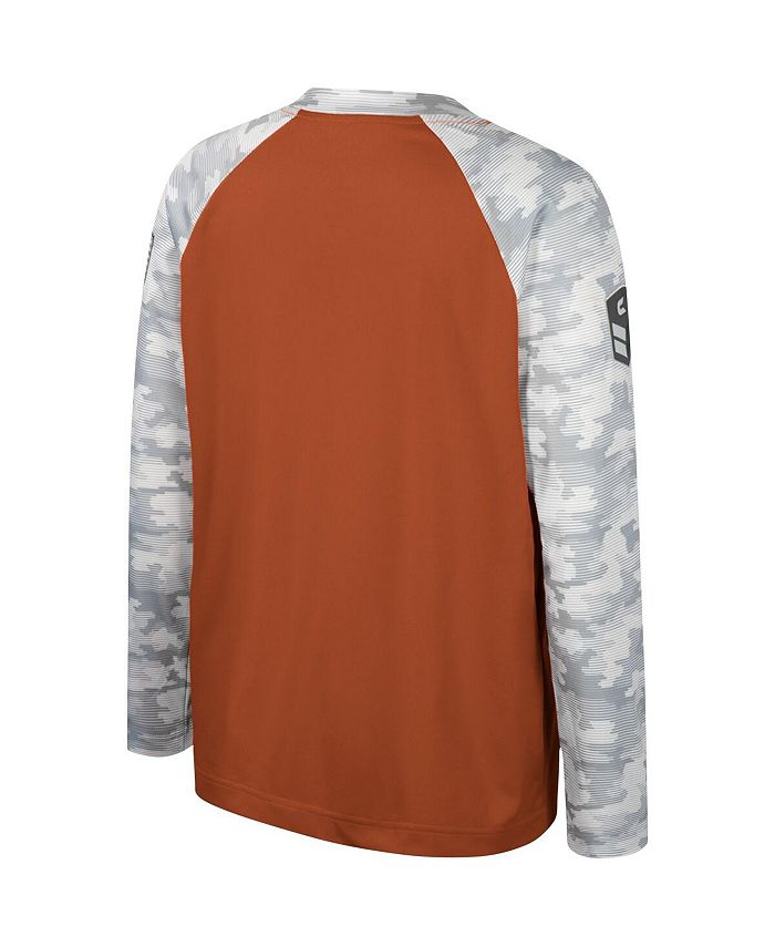 Colosseum Big Boys Burnt Orange, Camo Texas Longhorns OHT Military-Inspired Appreciation Dark ...