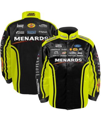 Men's Team Penske Black Ryan Blaney Menards Nylon Uniform Full-Snap ...