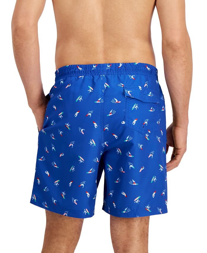 Club Room Men's Surfer Party Printed Quick-Dry 7" Swim Trunks, Created ...