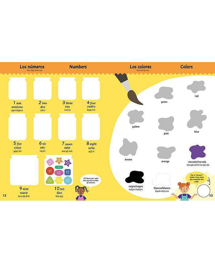 Barnes & Noble My Spanish Sticker Dictionary- Over 200 everyday words ...