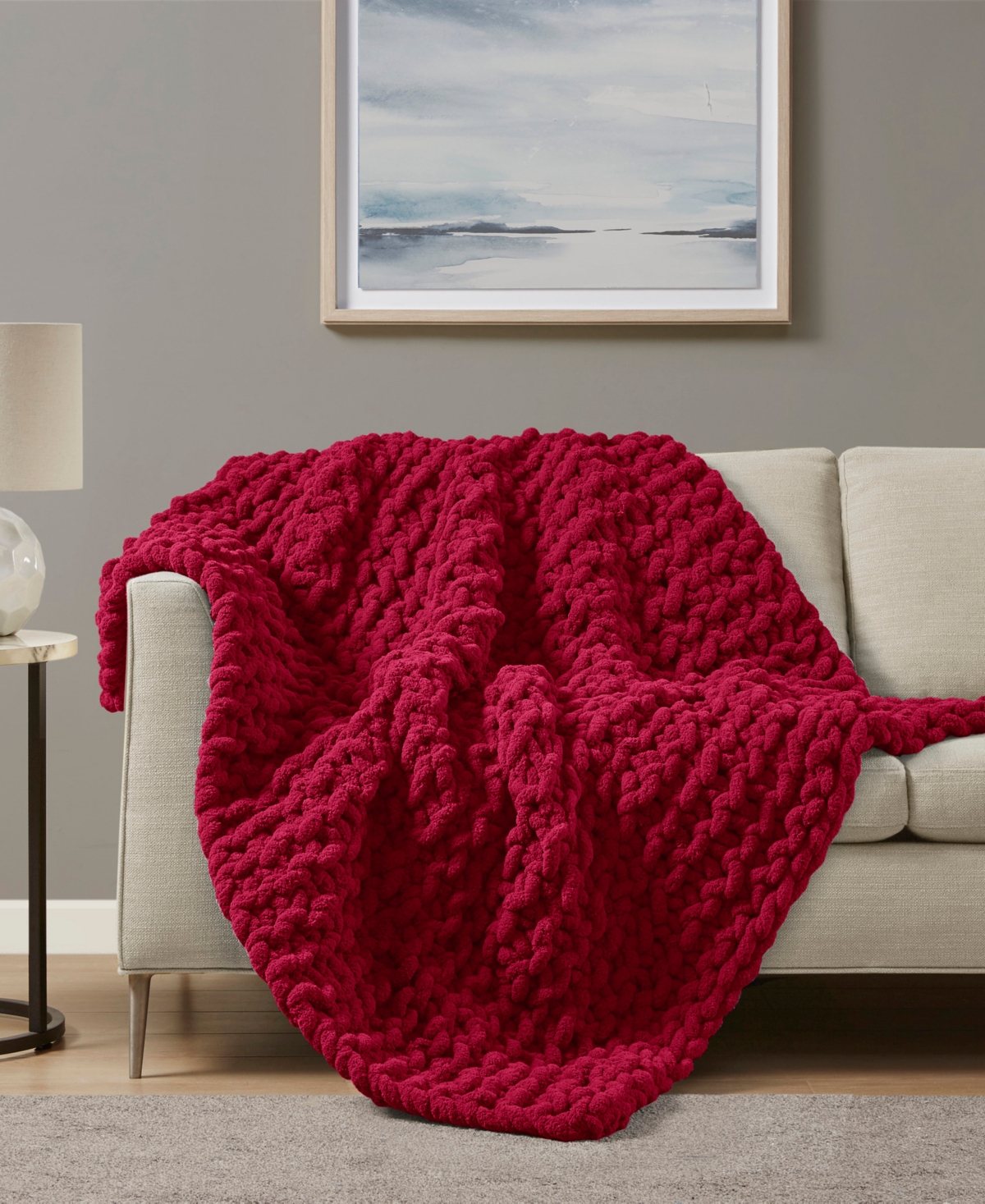 Click here for Madison Park Chunky-Knit Chenille Throw  50 x 60 -... prices