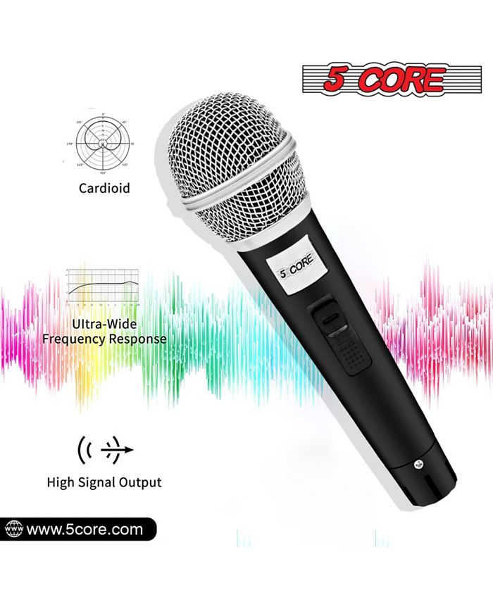 5 Core Microphone XLR Dynamic Mic Karaoke Singing Handheld Microfono ...