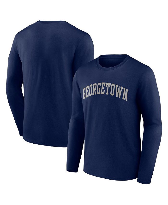 Fanatics Men's Navy Georgetown Hoyas Basic Arch Long Sleeve T-shirt ...
