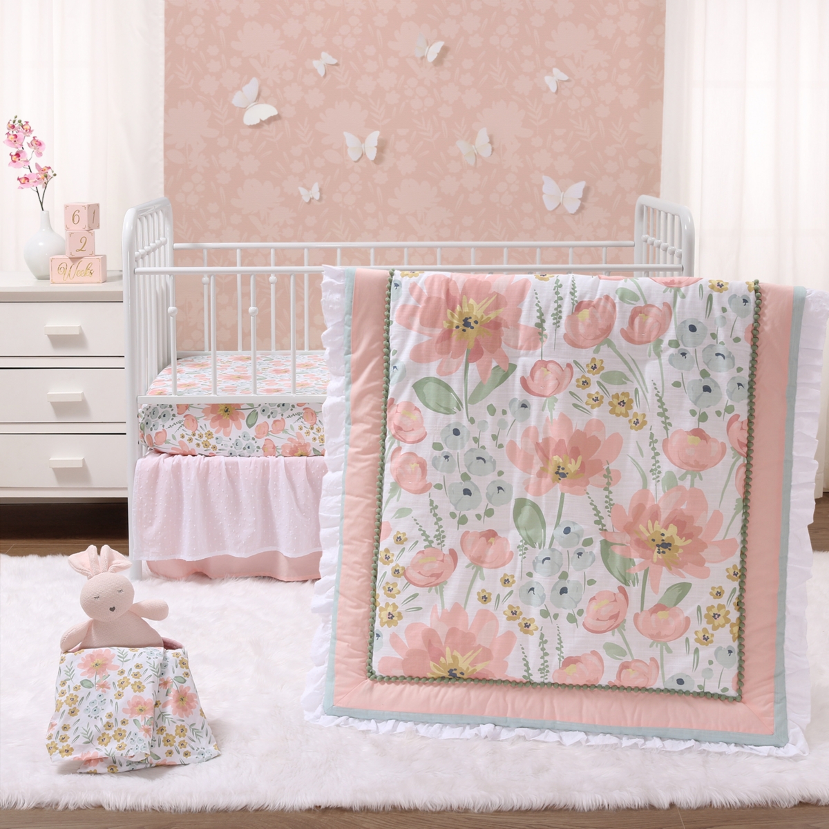 Click here for The Peanutshell Wildflower Cotton Crib Bedding Set... prices