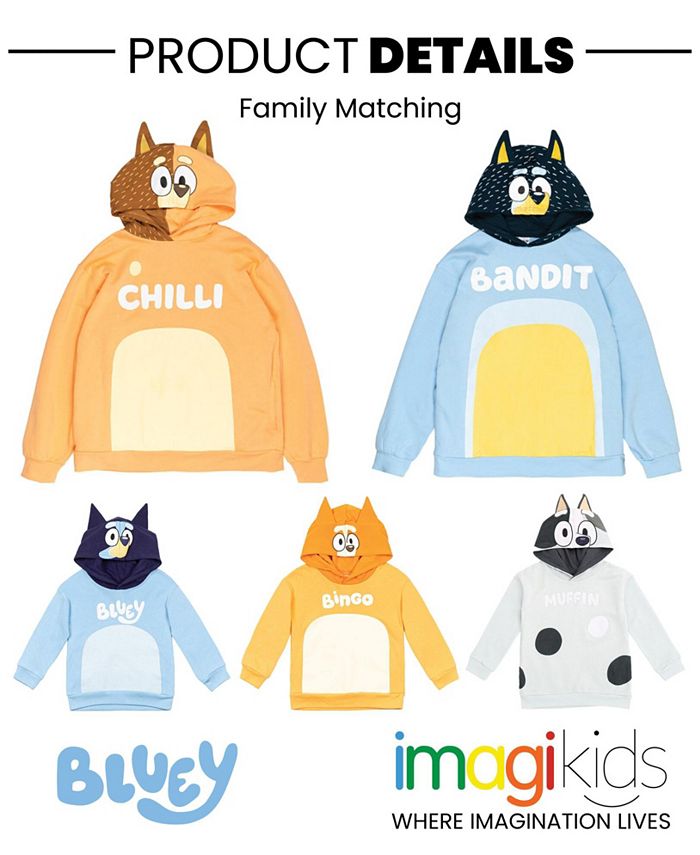 Bluey Chilli Mom Bandit Dad Bingo Matching Family Fleece Cosplay ...