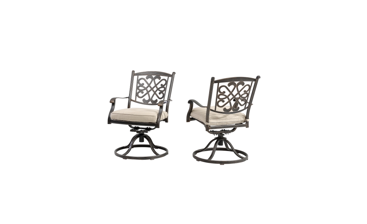 Click here for Mondawe Charcoal Gray Aluminum Swivel Outdoor Dini... prices
