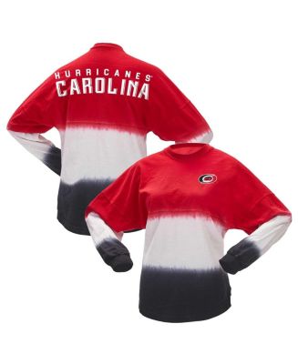 Women's Spirit Jersey Red, Black Carolina Hurricanes Ombre Long Sleeve ...